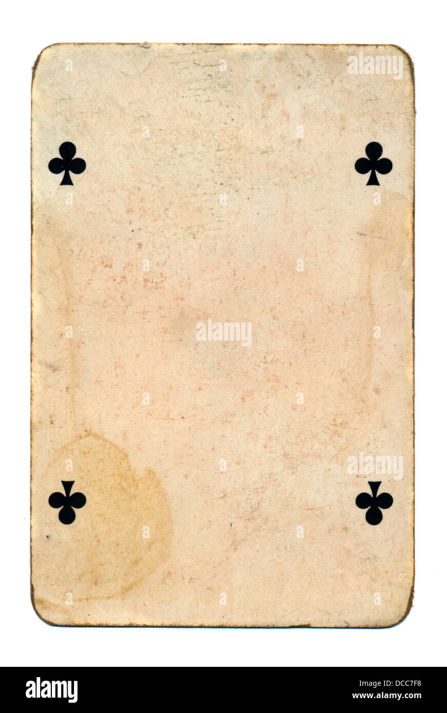 old playing card paper isolated on white Stock Photo - Alamy