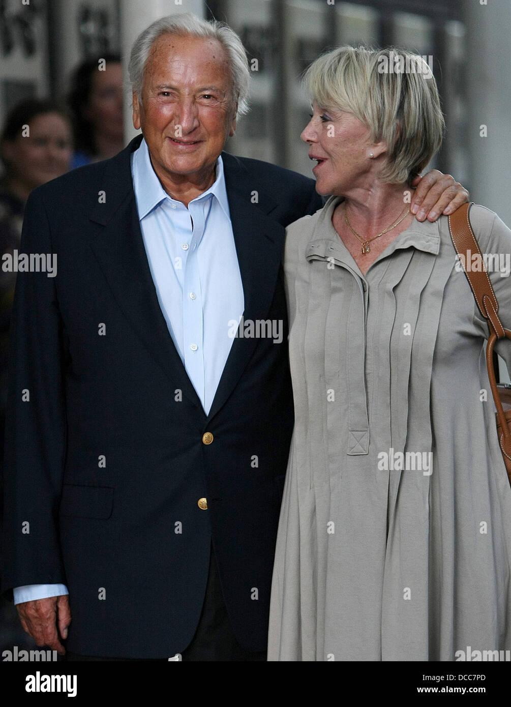 Michael Winner and wife Geraldine Lynton-Edwards at the ITV studios ...