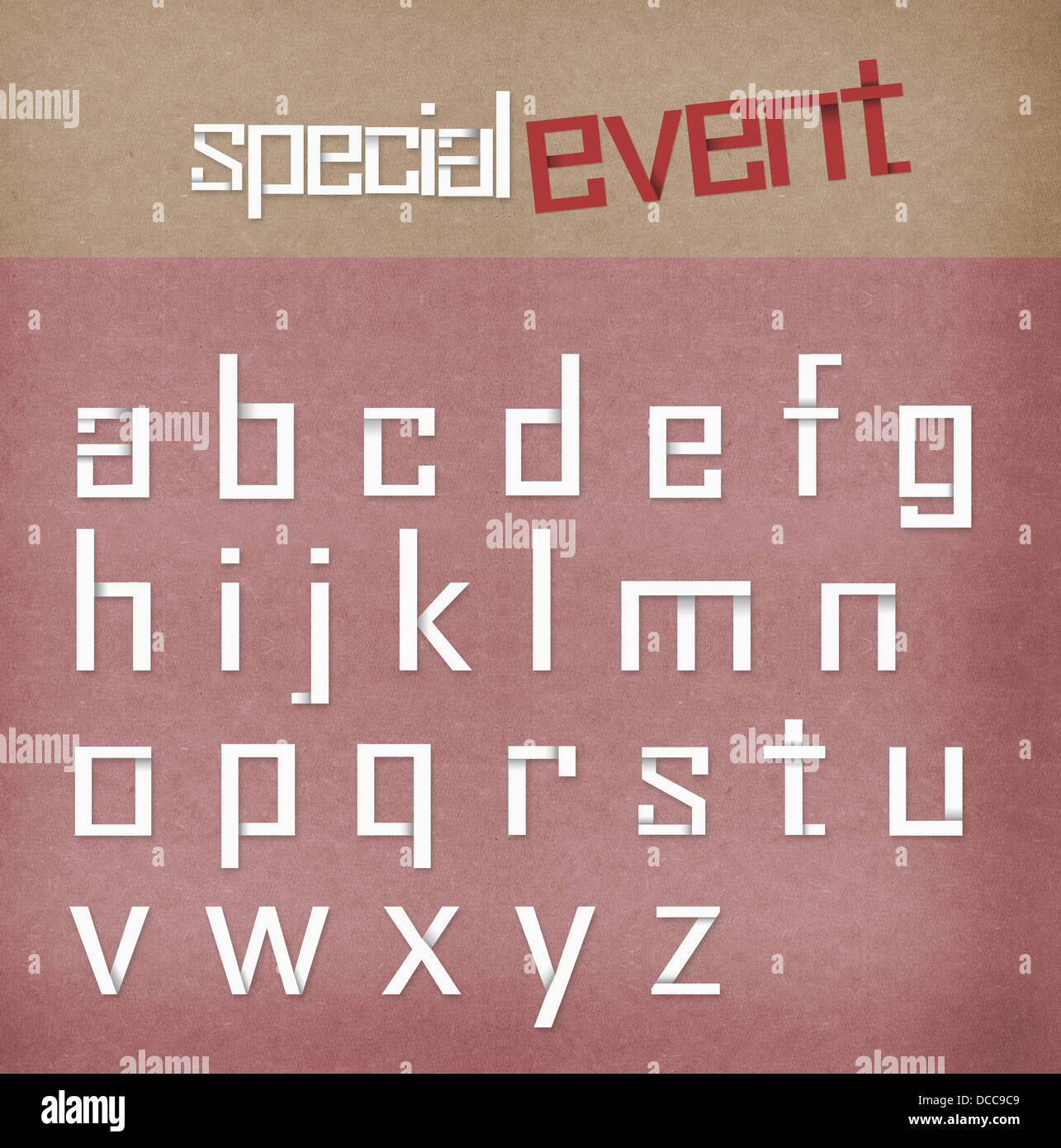 alphabets with a word special event Stock Photo - Alamy