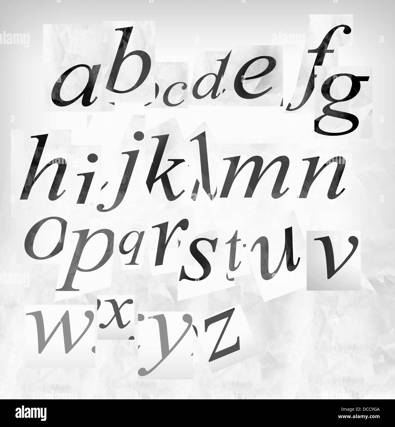 alphabets in black and grey letters Stock Photo - Alamy