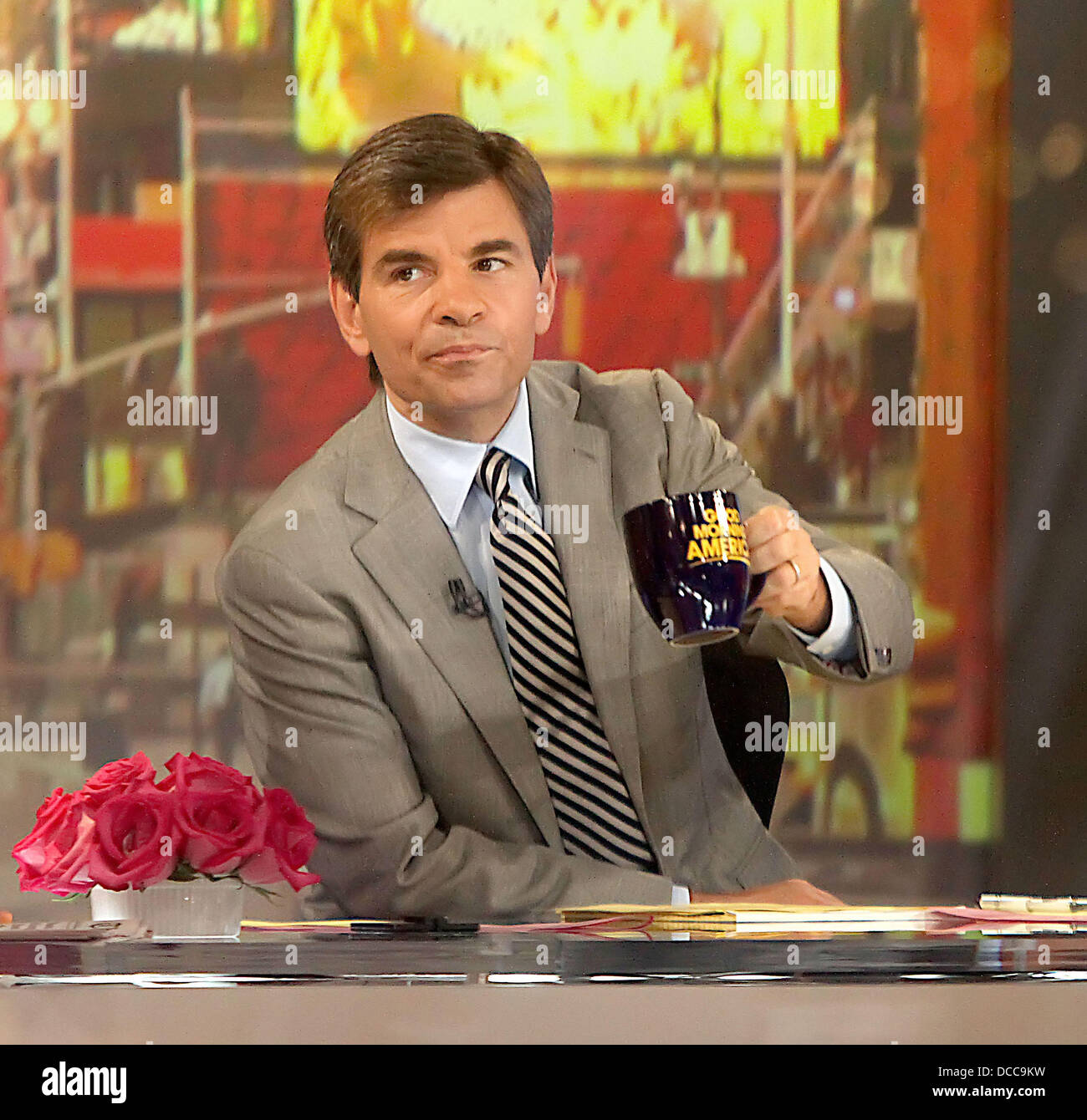 George Stephanopoulos hosting ABC's 'Good Morning America' New York ...