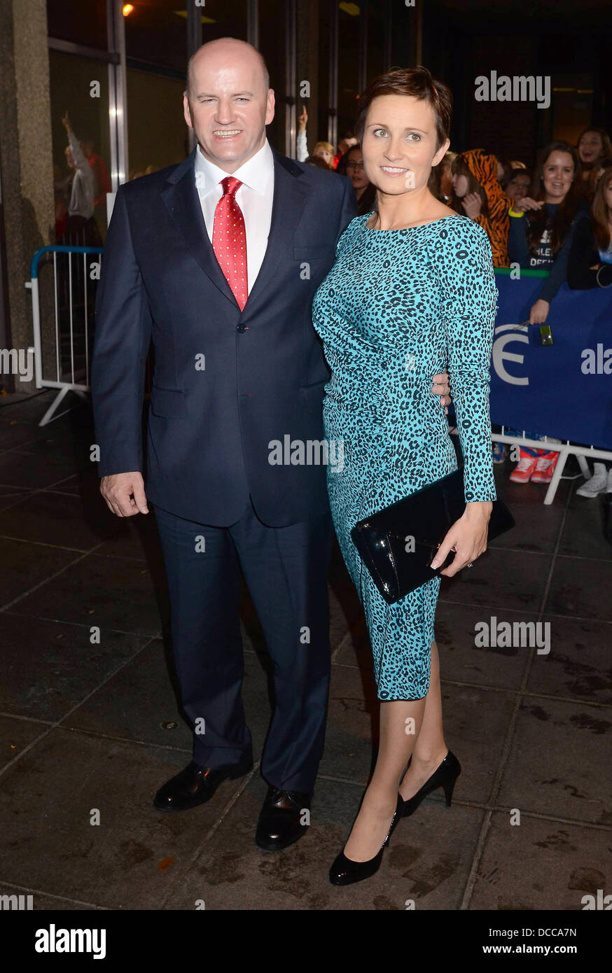 Sean Gallagher and Trish O'Connell Celebrities outside the RTE studios ...