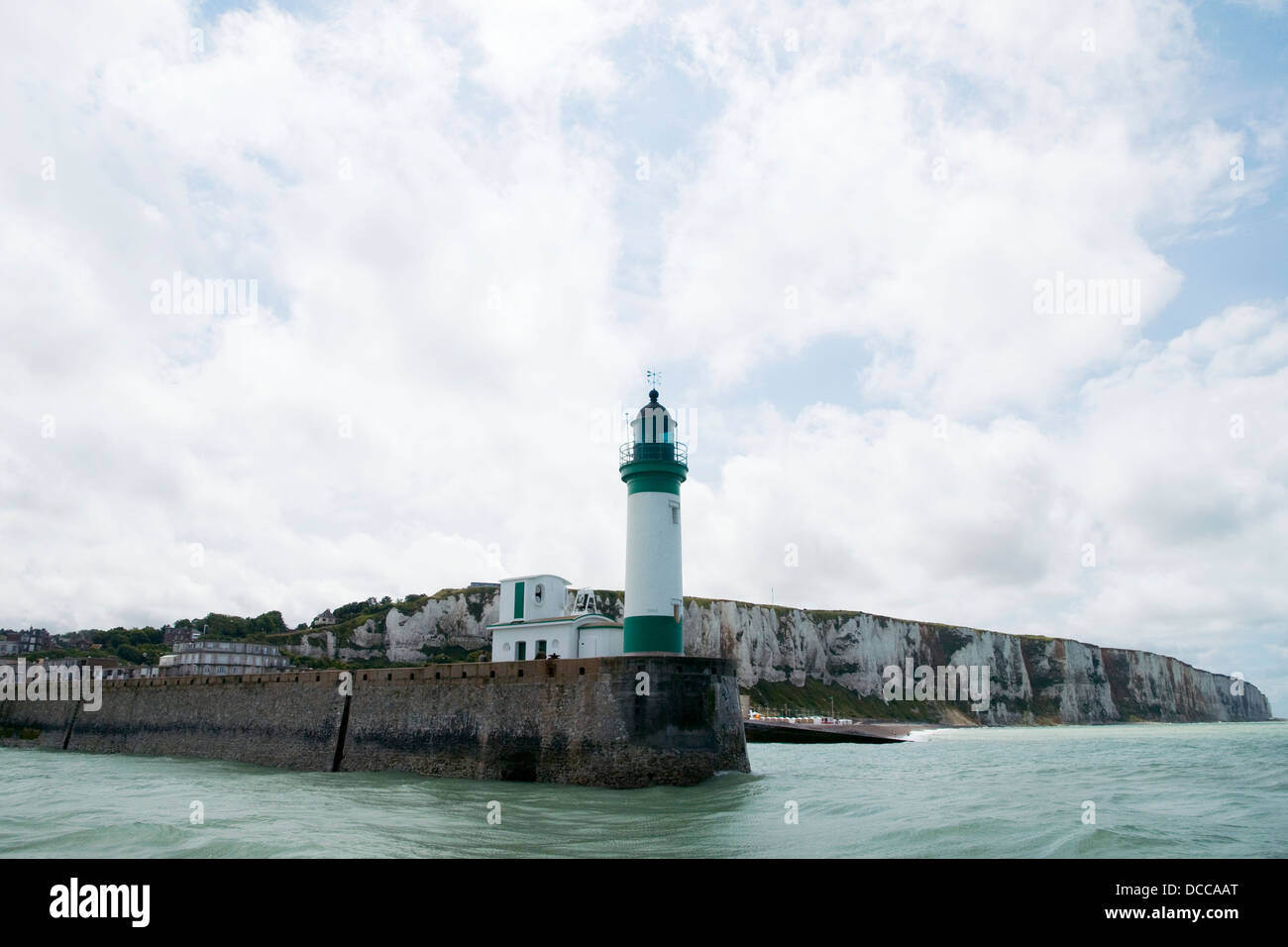 lighthouse coast Normandy Stock Photo - Alamy