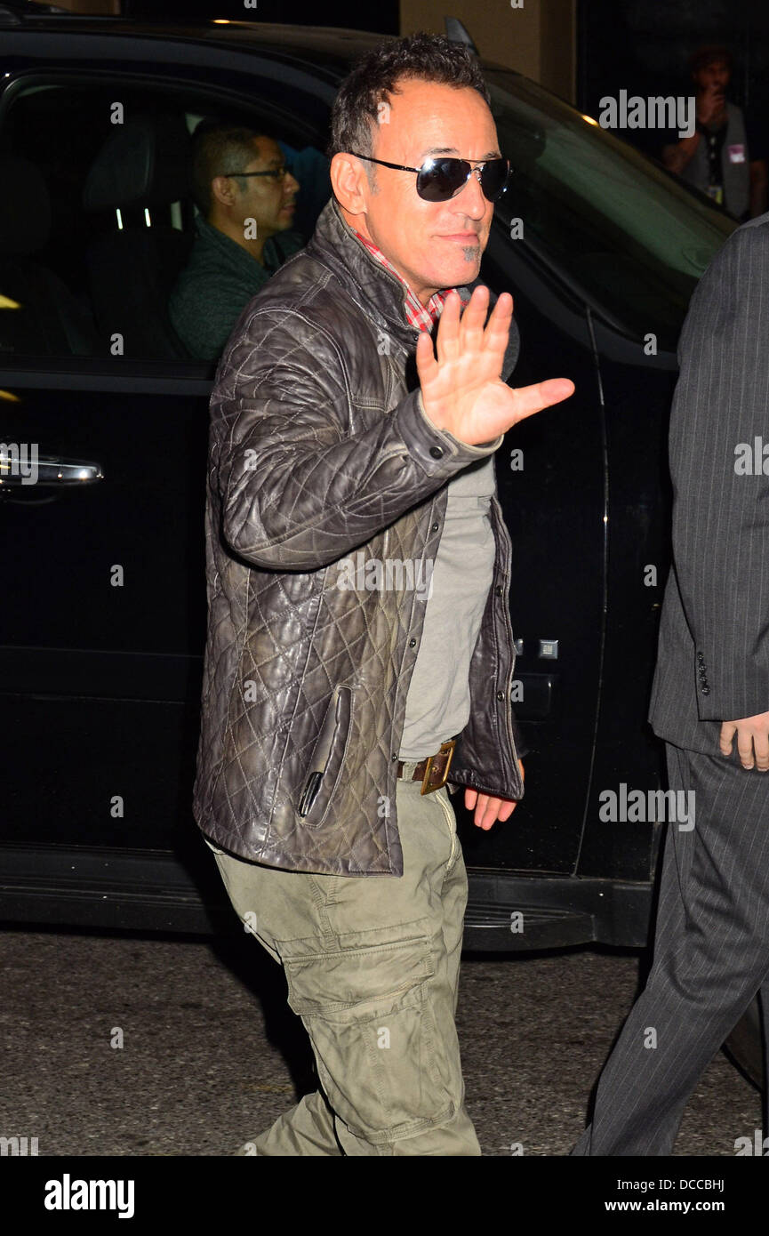 Bruce Springsteen attending Stings Birthday Rainforest Gala New York ...