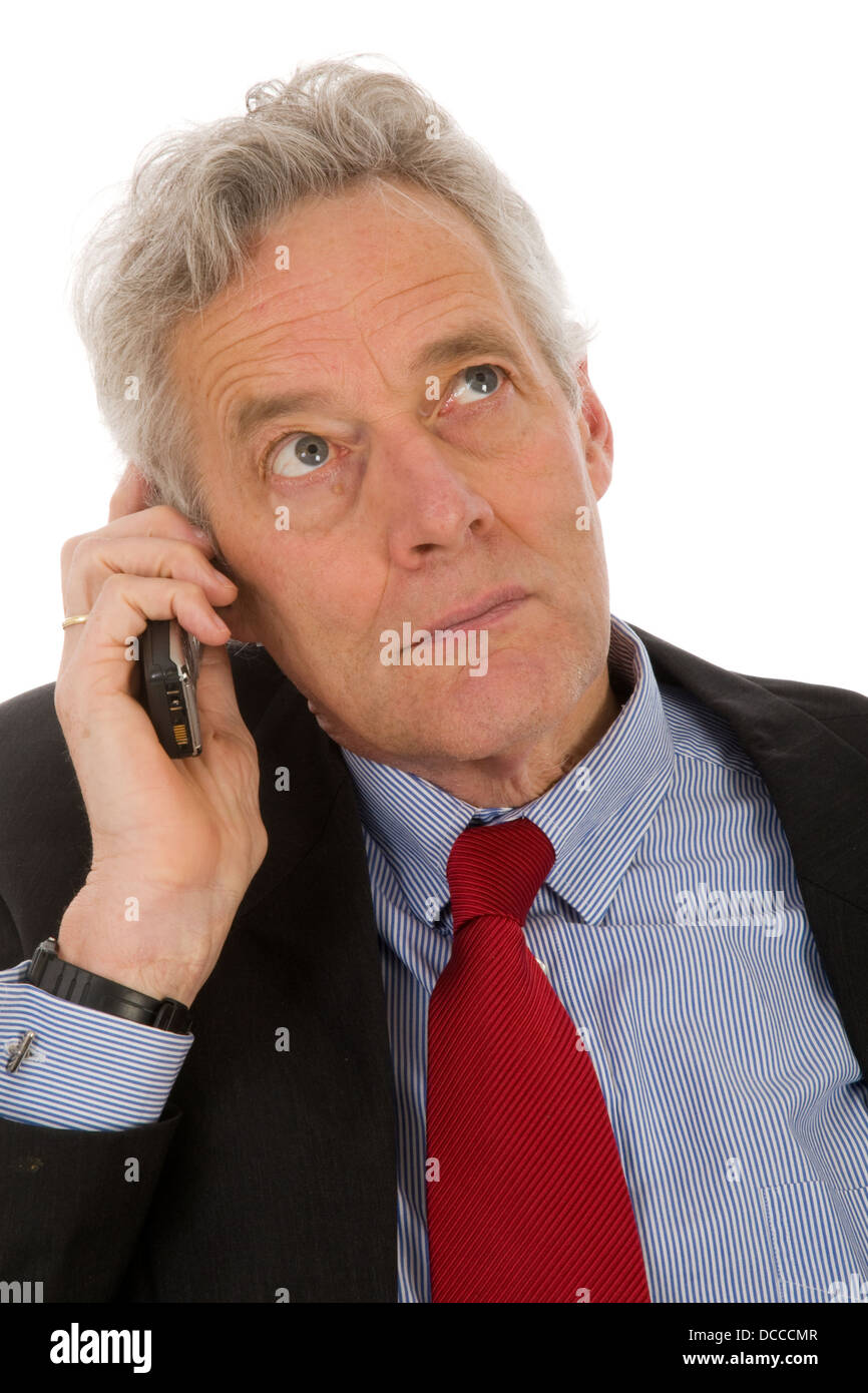 Thinking at the telephone call Stock Photo - Alamy