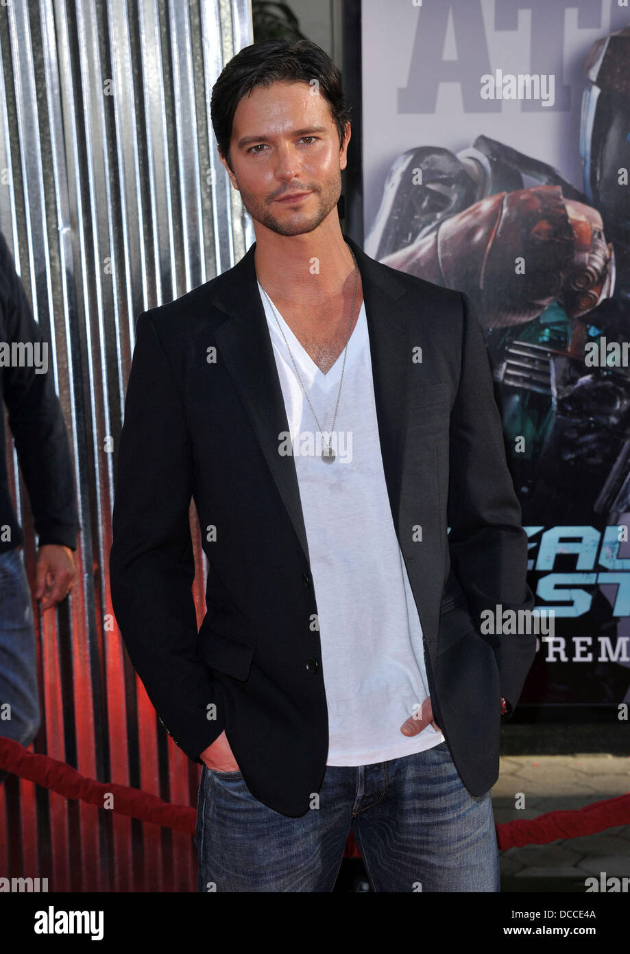 Jason Behr Los Angeles premiere of "Real Steel" held at Universal City ...