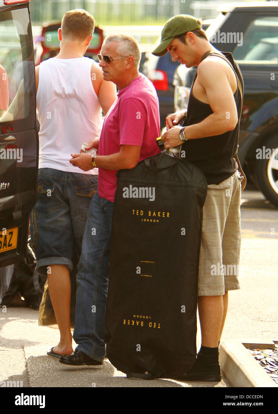 Jimmy McKenna and Matt Milburn Hollyoaks cast outside their hotel ahead ...