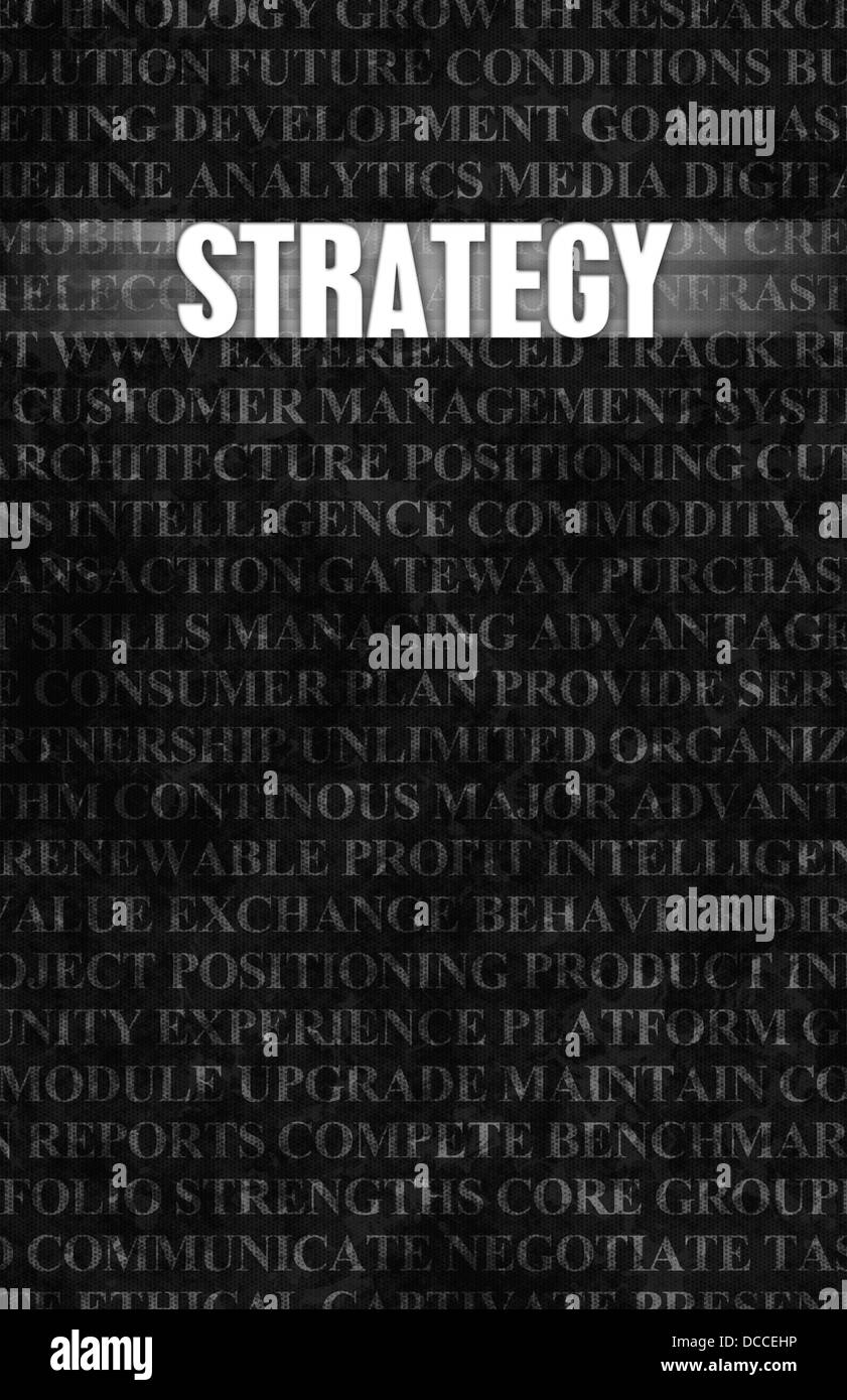Strategy in Business as Motivation in Stone Wall Stock Photo - Alamy