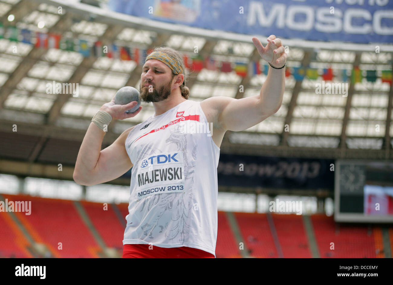 Moscow, Russia. 15th Aug, 2013. Tomasz Majewski of Poland competes in ...