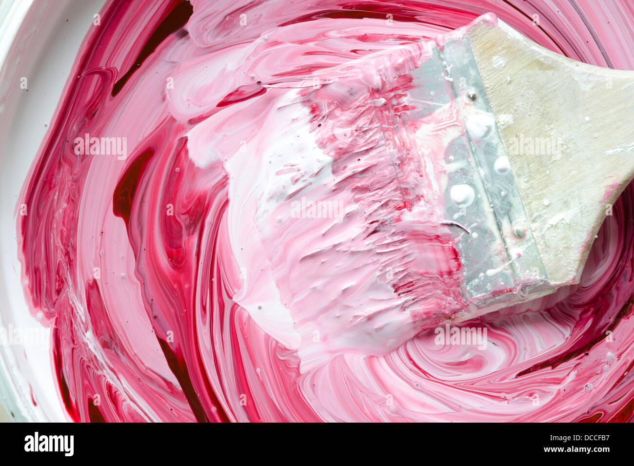 construction paintbrush in bright red-white color palette Stock Photo ...