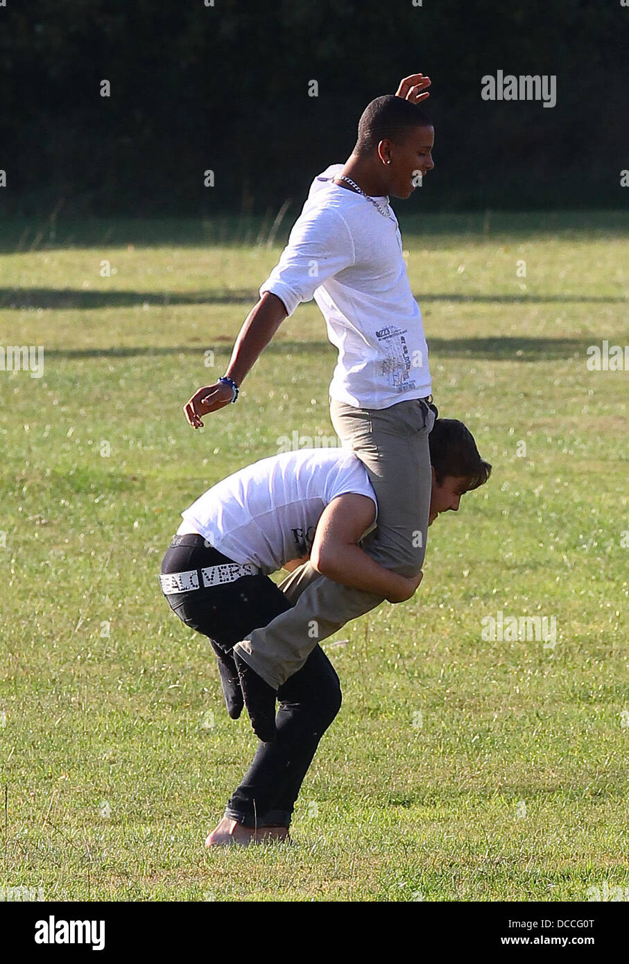 Richard Milford, Stefan Romer of Nu Vibe 'X Factor' finalists outside ...