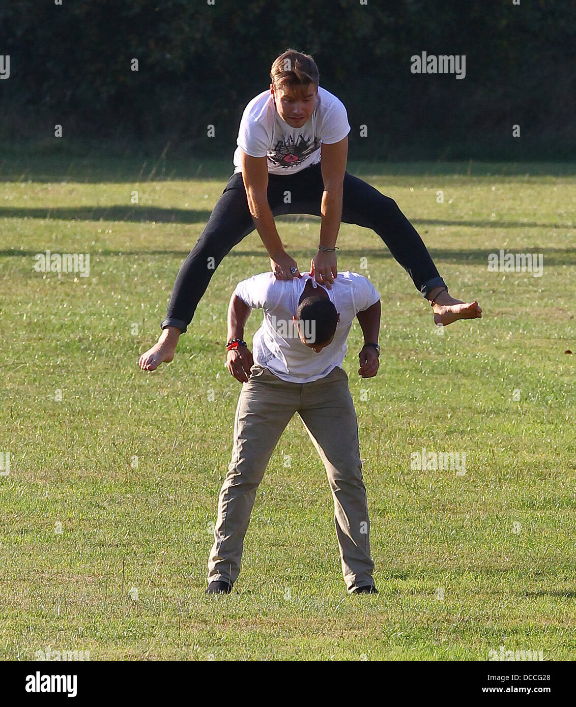 Richard Milford, Stefan Romer of Nu Vibe 'X Factor' finalists outside ...