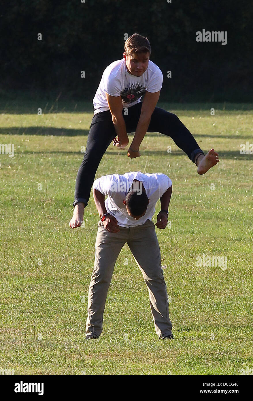 Richard Milford, Stefan Romer of Nu Vibe 'X Factor' finalists outside ...