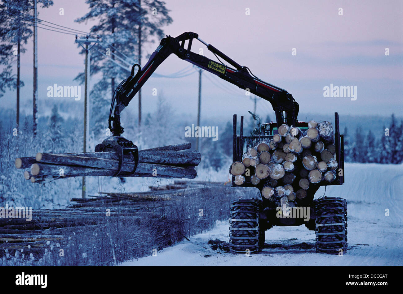 Forwarder unloading hi-res stock photography and images - Alamy