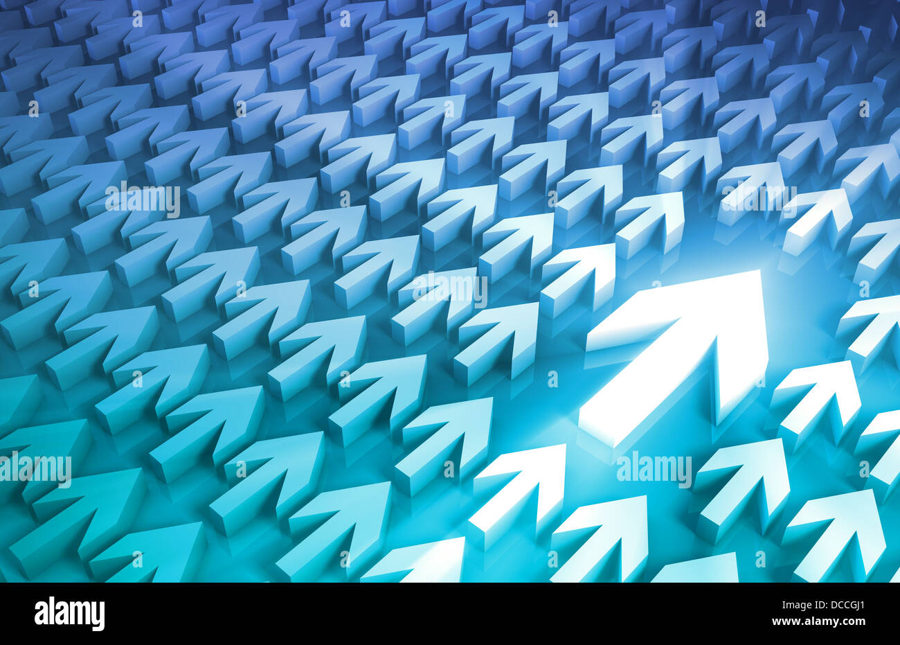 Business Leader and Decision Making Process with Arrows Stock Photo - Alamy