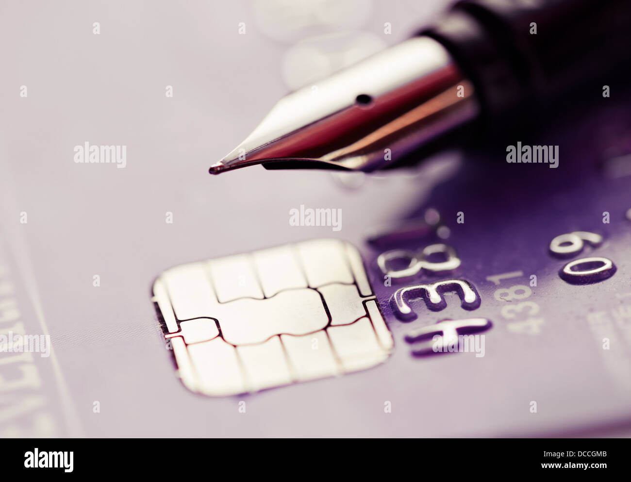 Credit card and pen Stock Photo - Alamy