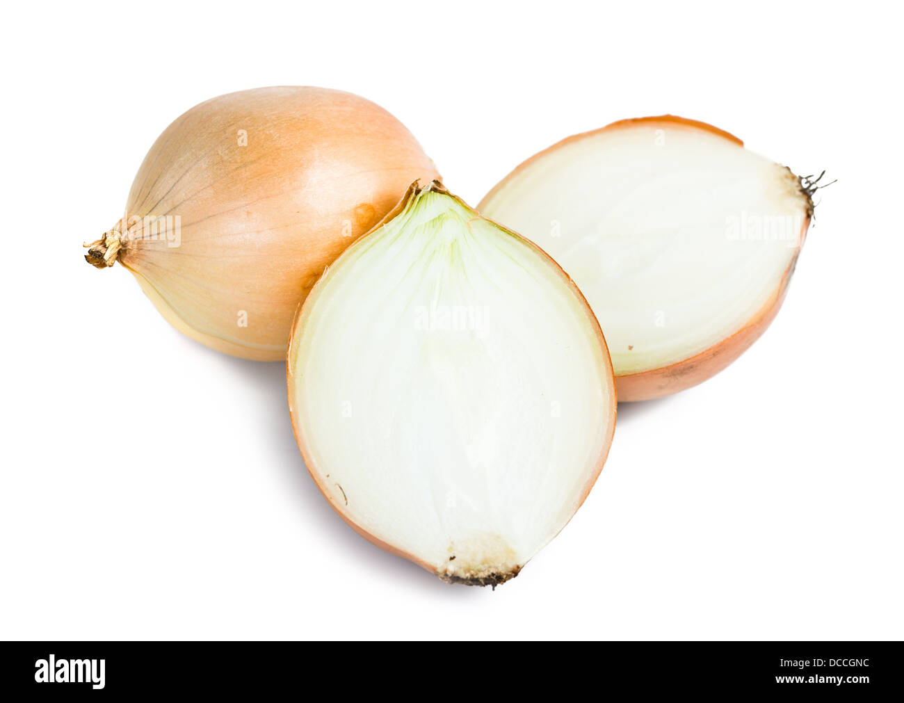 Fresh onion bulbs isolated on white background Stock Photo - Alamy