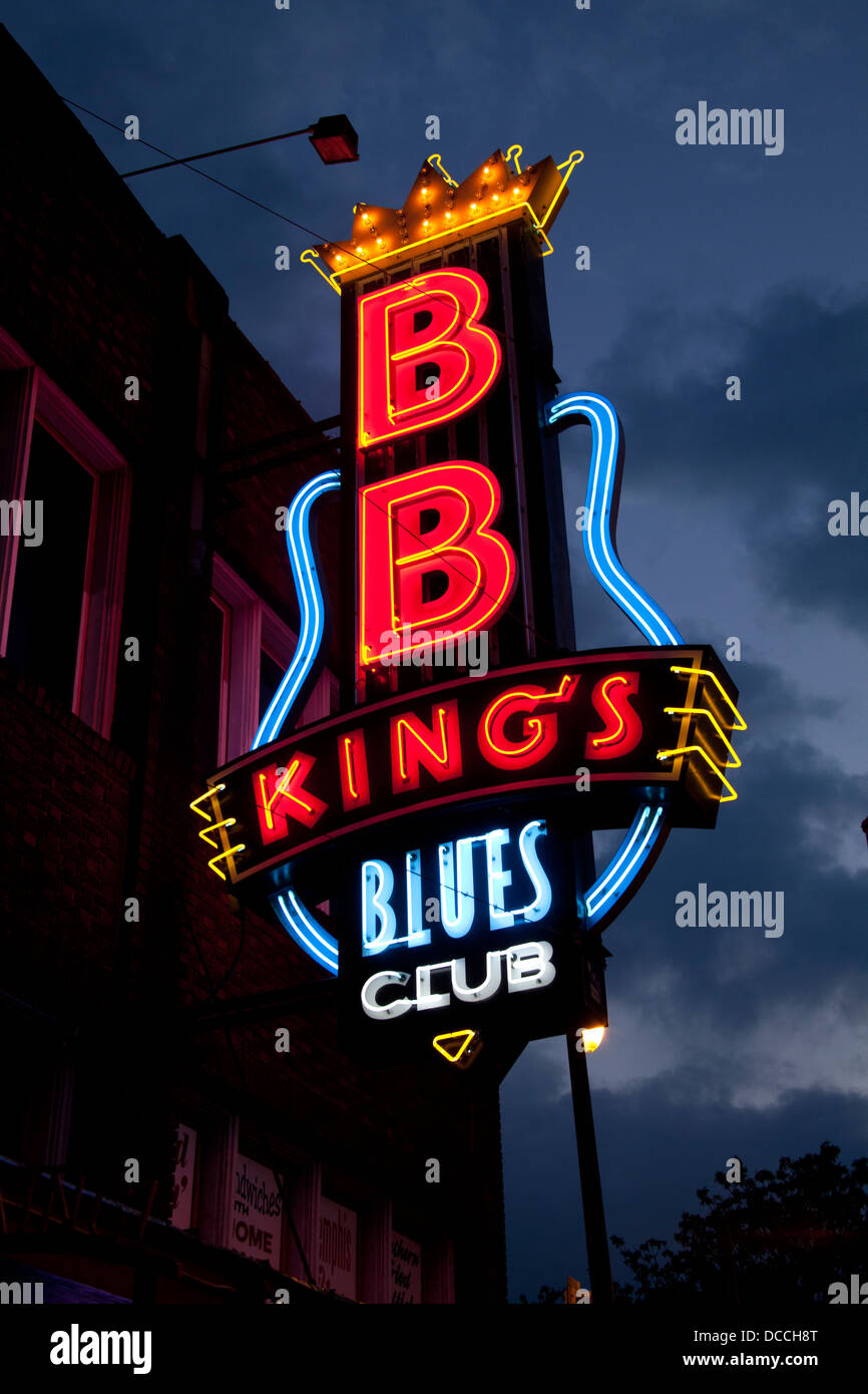 BB KIng's Blues club on Beale Street at night in Memphis Tennessee USA ...