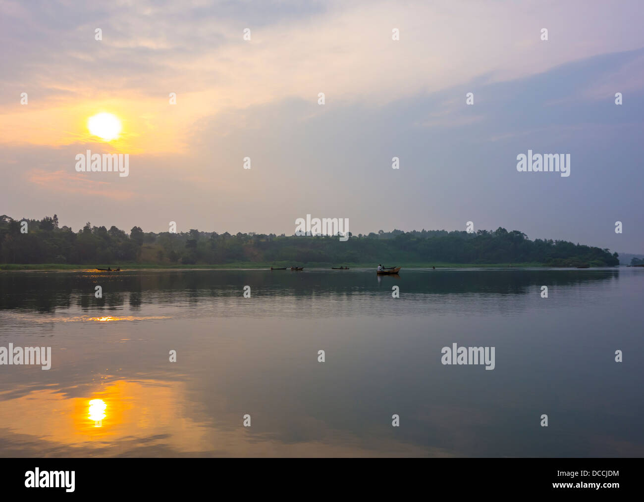 Early morning on the River Nile - Uganda Stock Photo - Alamy