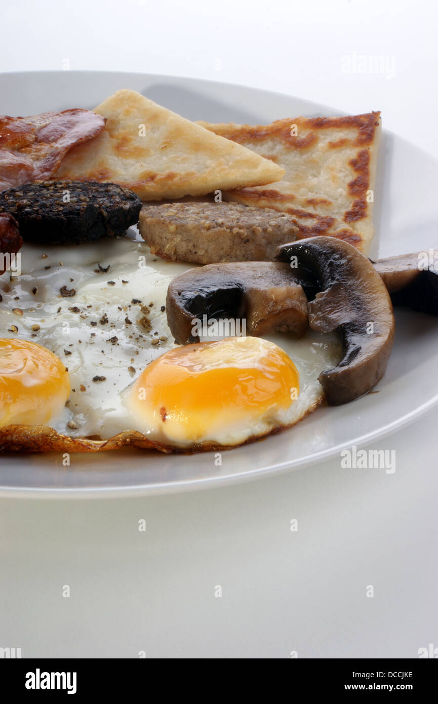 Irish Breakfast Black Pudding White High Resolution Stock Photography ...