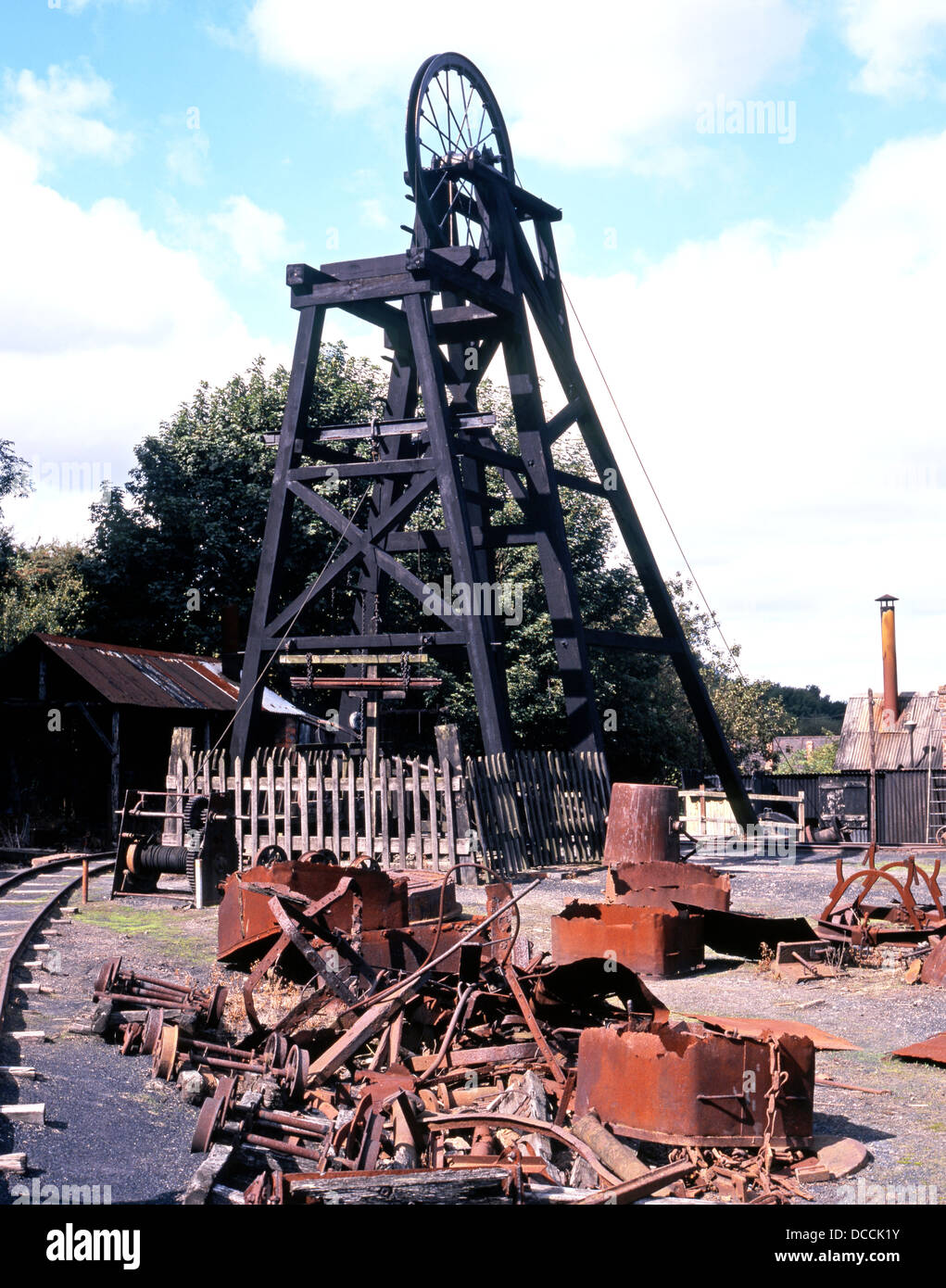 Pit Head winding wheel, Black Country Living Museum, Dudley, West ...