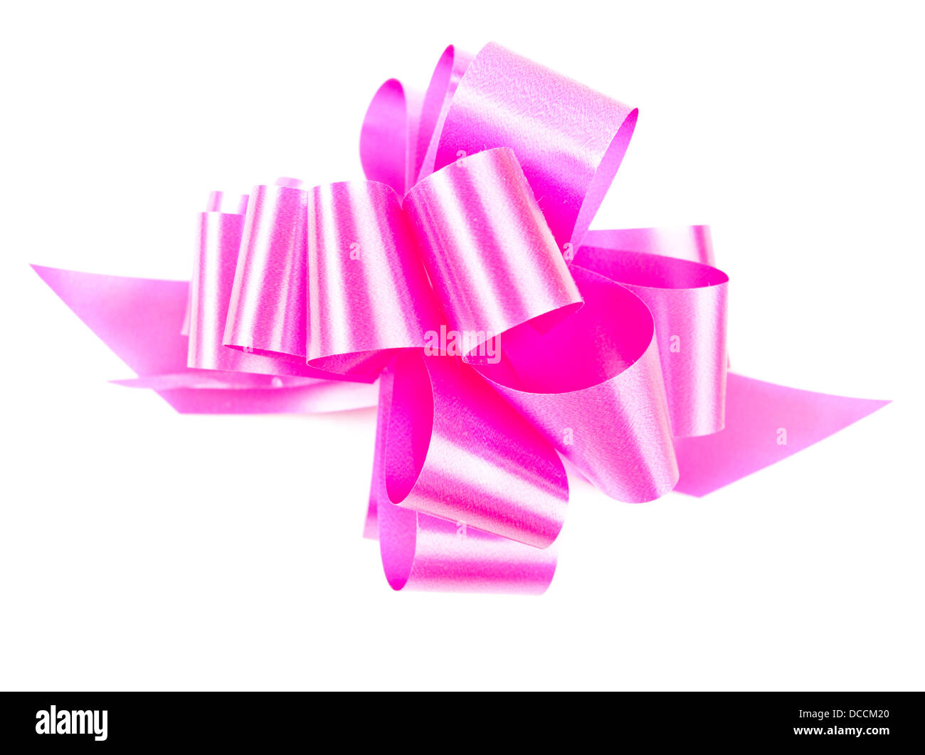 pink gift bow isolated on white Stock Photo - Alamy