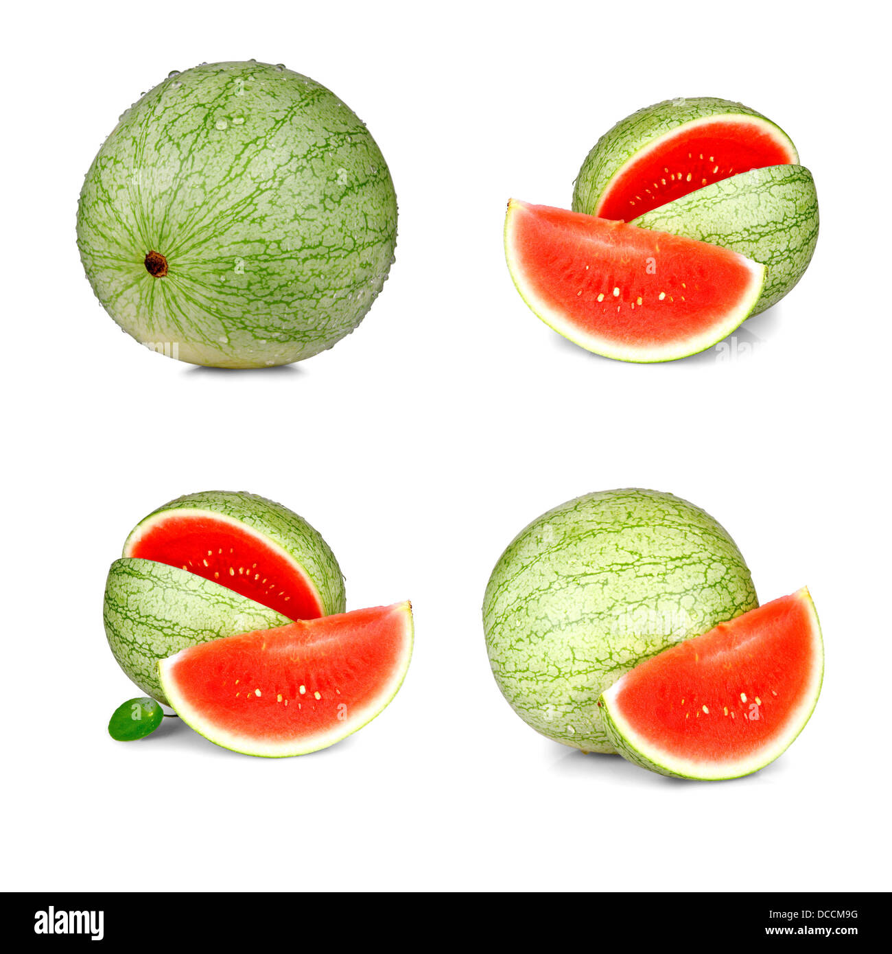 Collage of four ripe, red watermelon isolated Stock Photo - Alamy