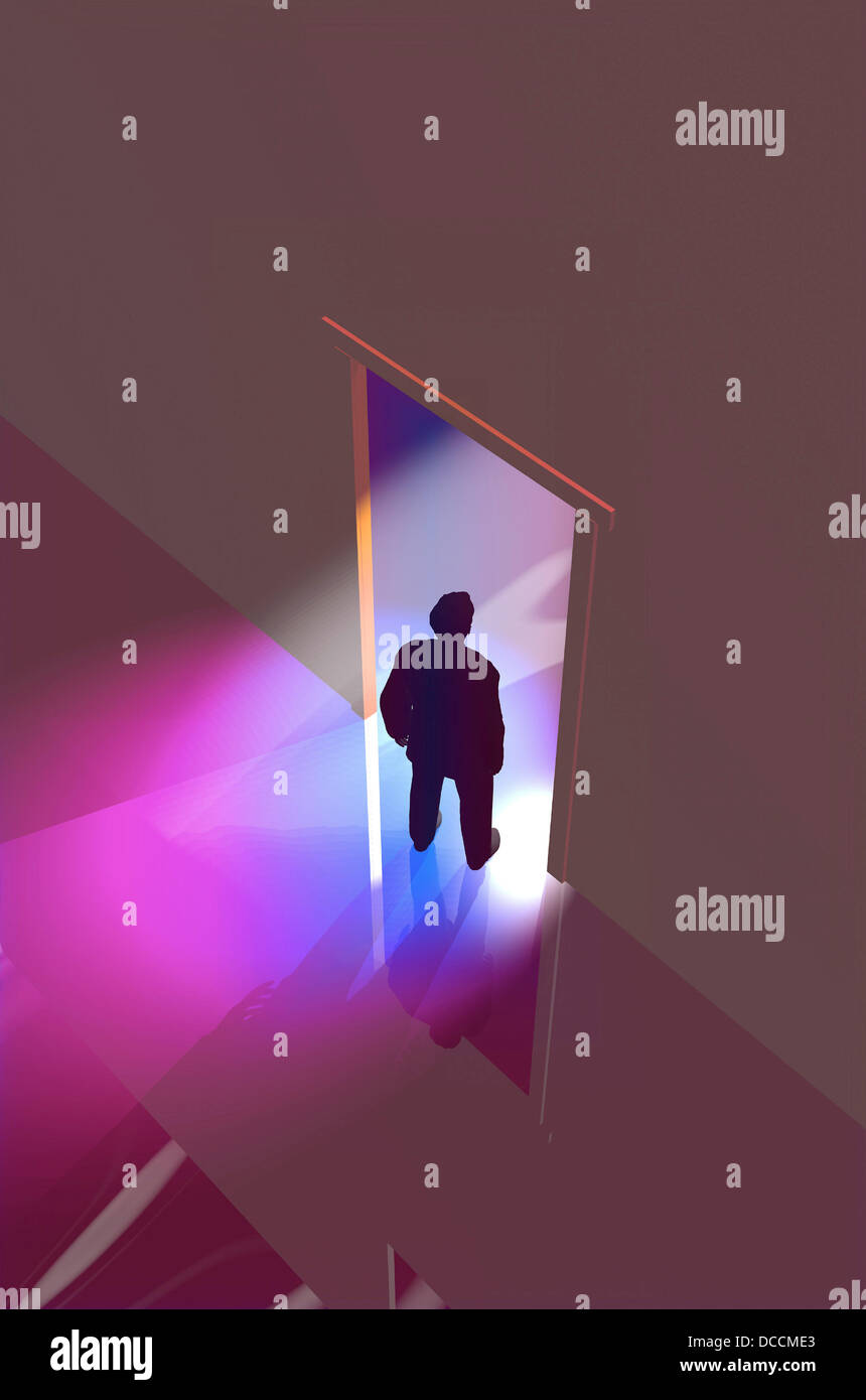 Man at doorway Stock Photo - Alamy