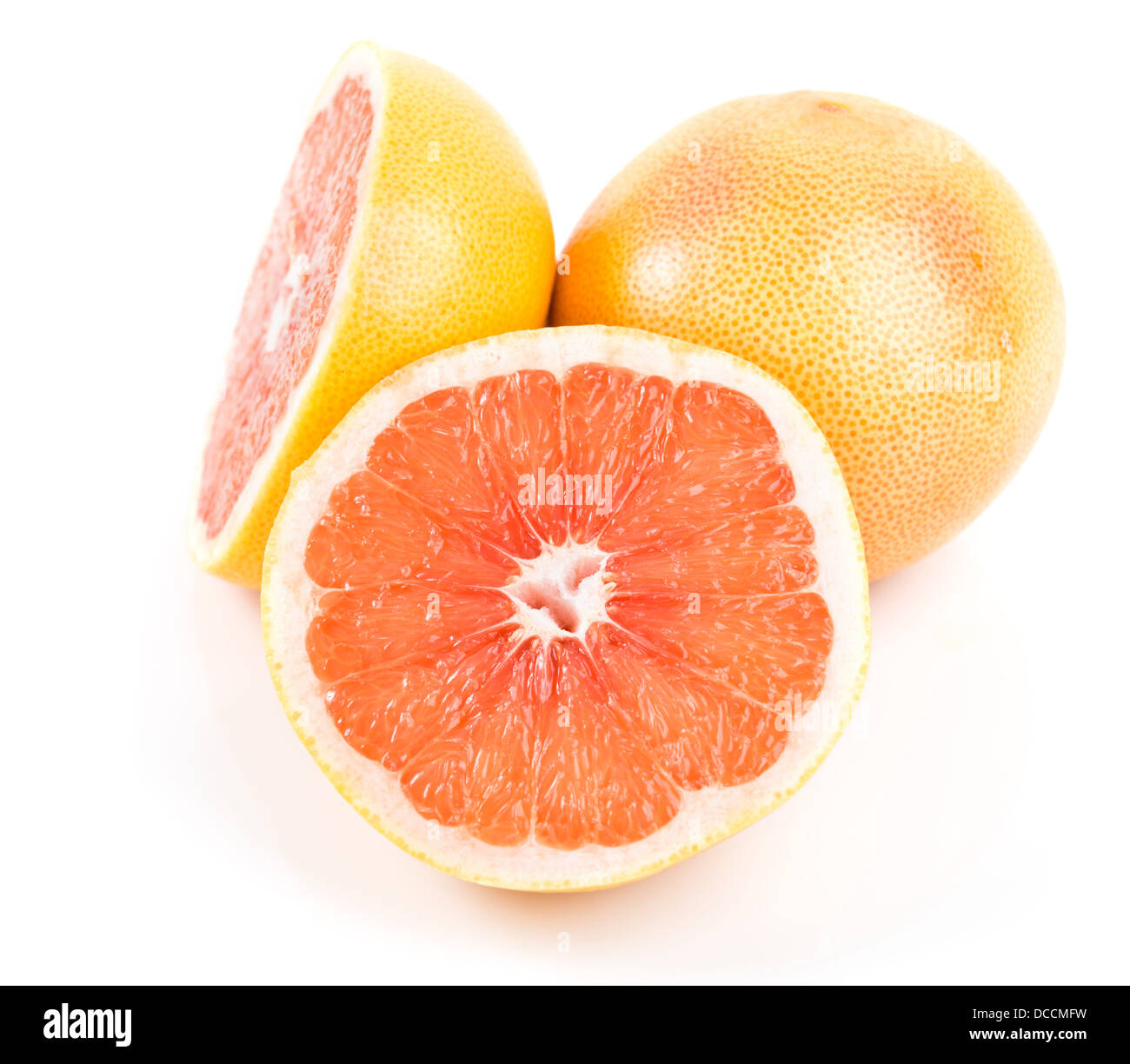 grapefruits on white background Stock Photo - Alamy