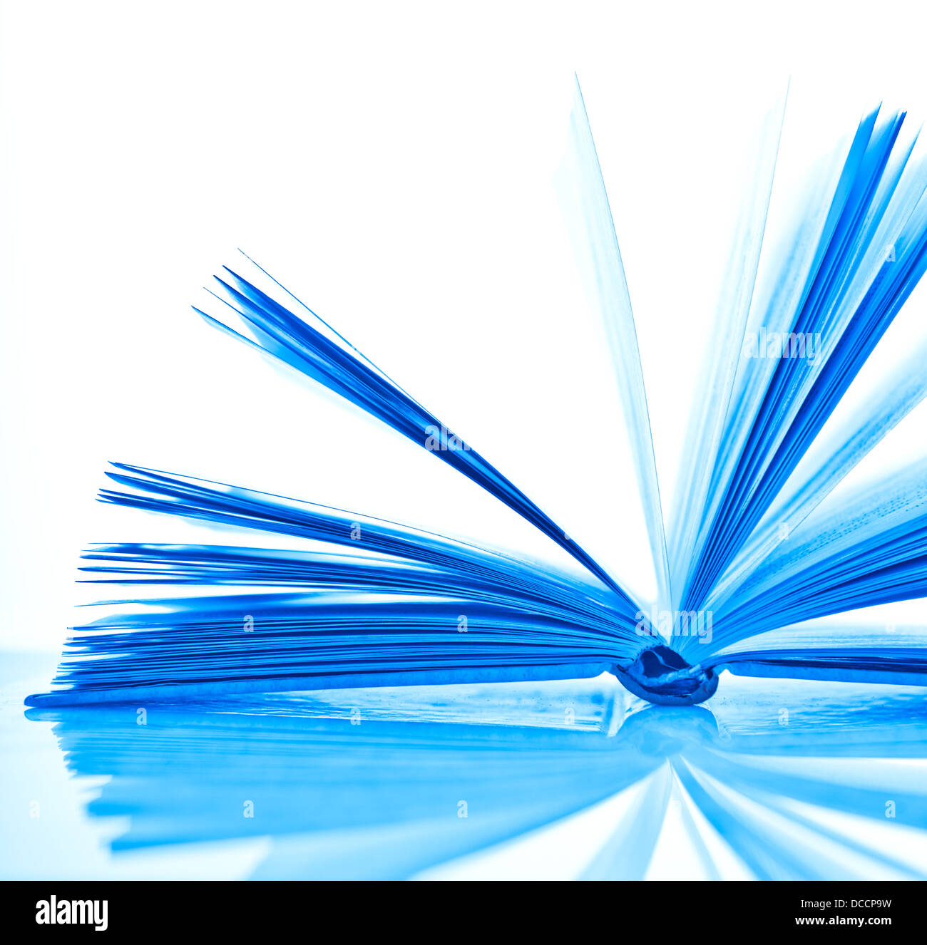 blue open book on white Stock Photo - Alamy
