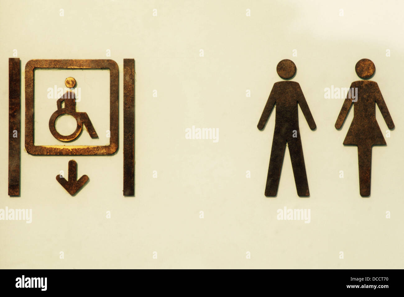 Disabled toilet sign england hi-res stock photography and images - Alamy