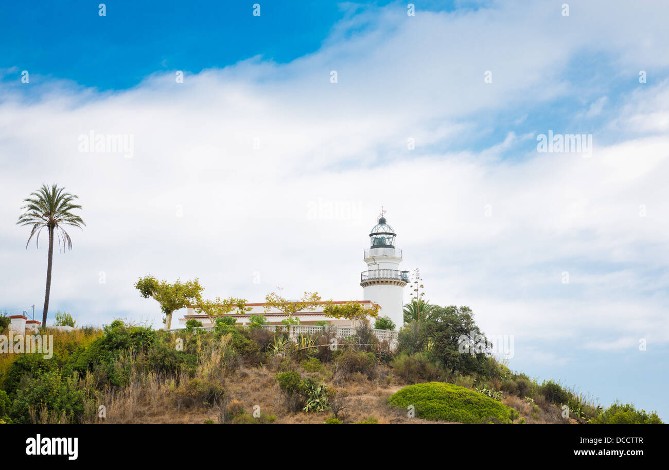 Old lighthouse on sea coast. Calella. Catalonia. Spain Stock Photo - Alamy