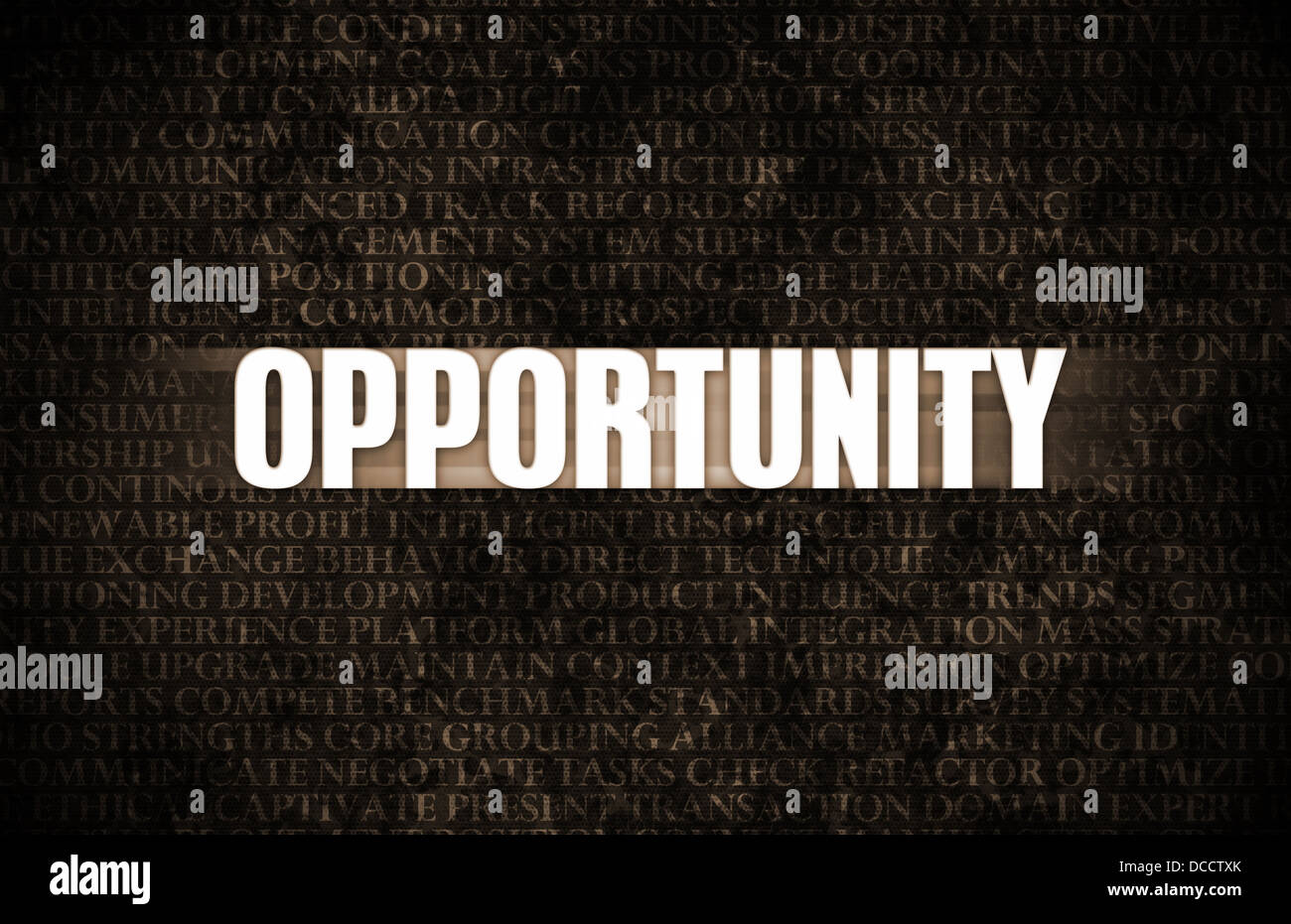 Opportunity in Business as Motivation in Stone Wall Stock Photo - Alamy