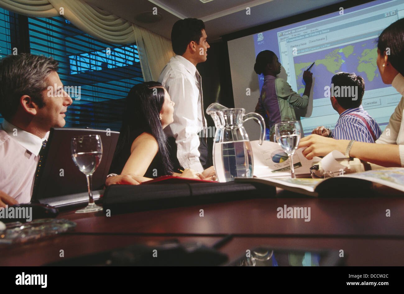 Business people in conference room during presentation Stock Photo - Alamy