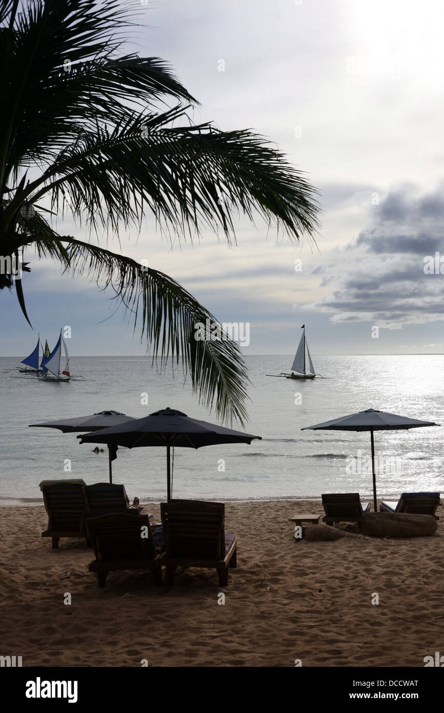 Beach on sunset Stock Photo - Alamy