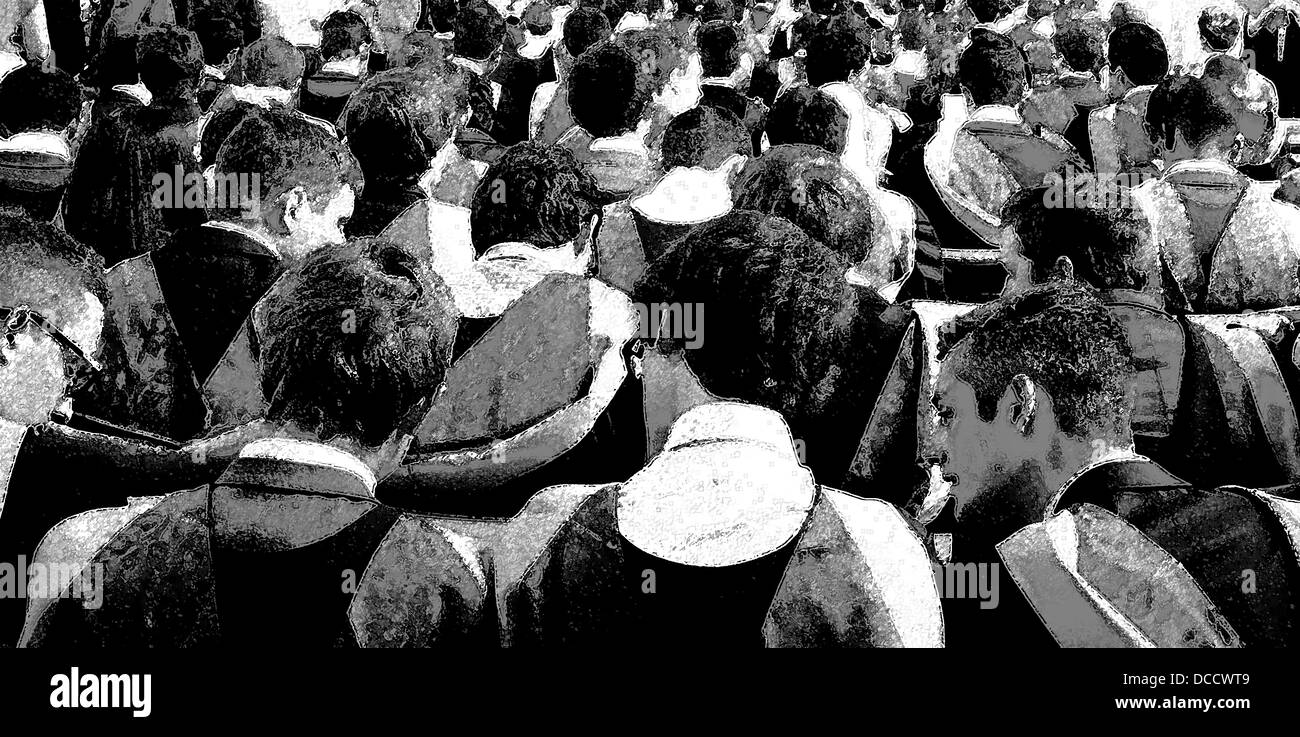 ILLUSTRATION of graduation ceremony at a university Stock Photo - Alamy