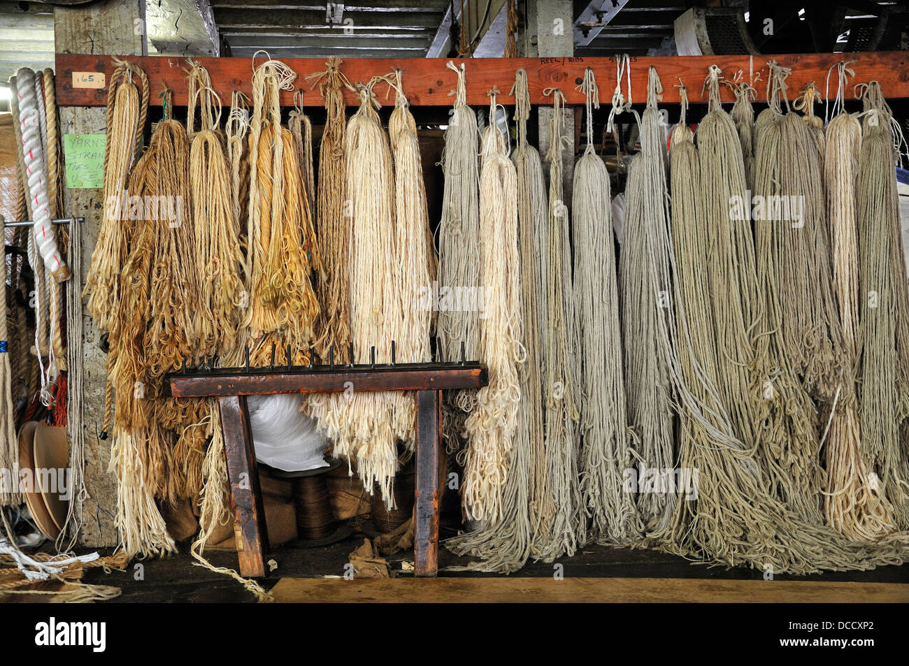 Chatham, Kent, England, UK. Chatham Historic Dockyard. Rope made in the ...