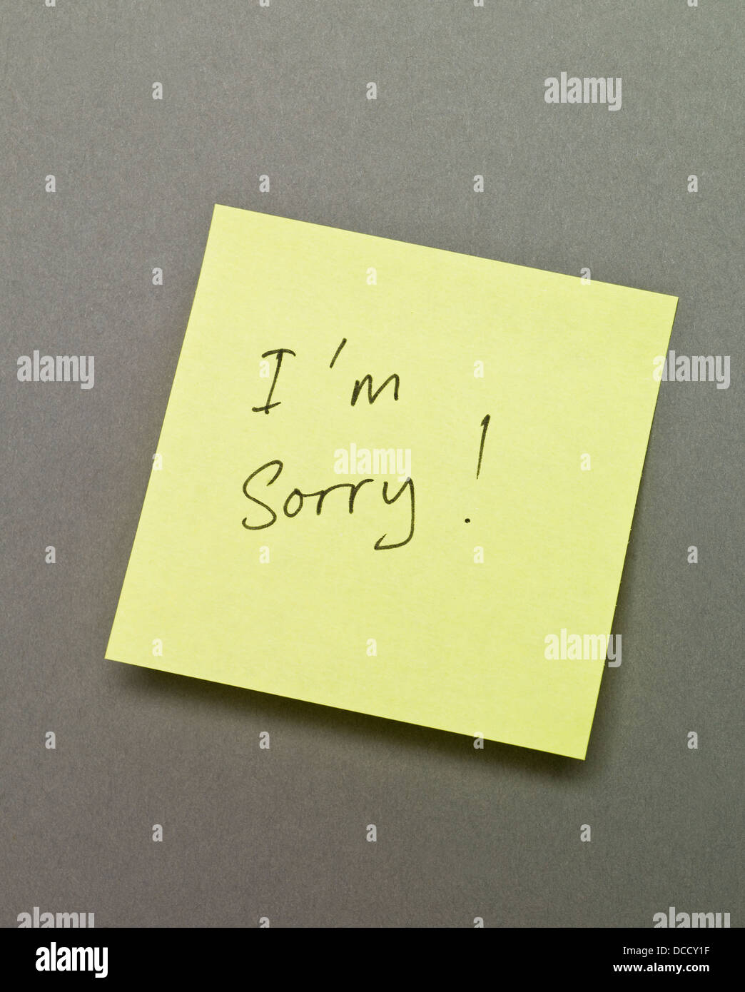 I`m Sorry on an Adhesive Note Stock Photo - Alamy