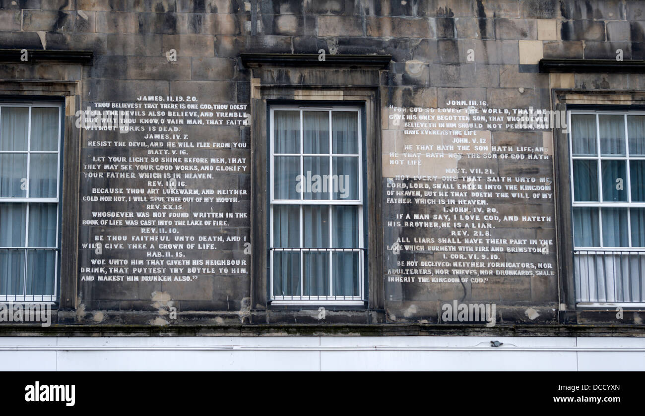 Unusual biblical text on a building in High Street in Inverness ...