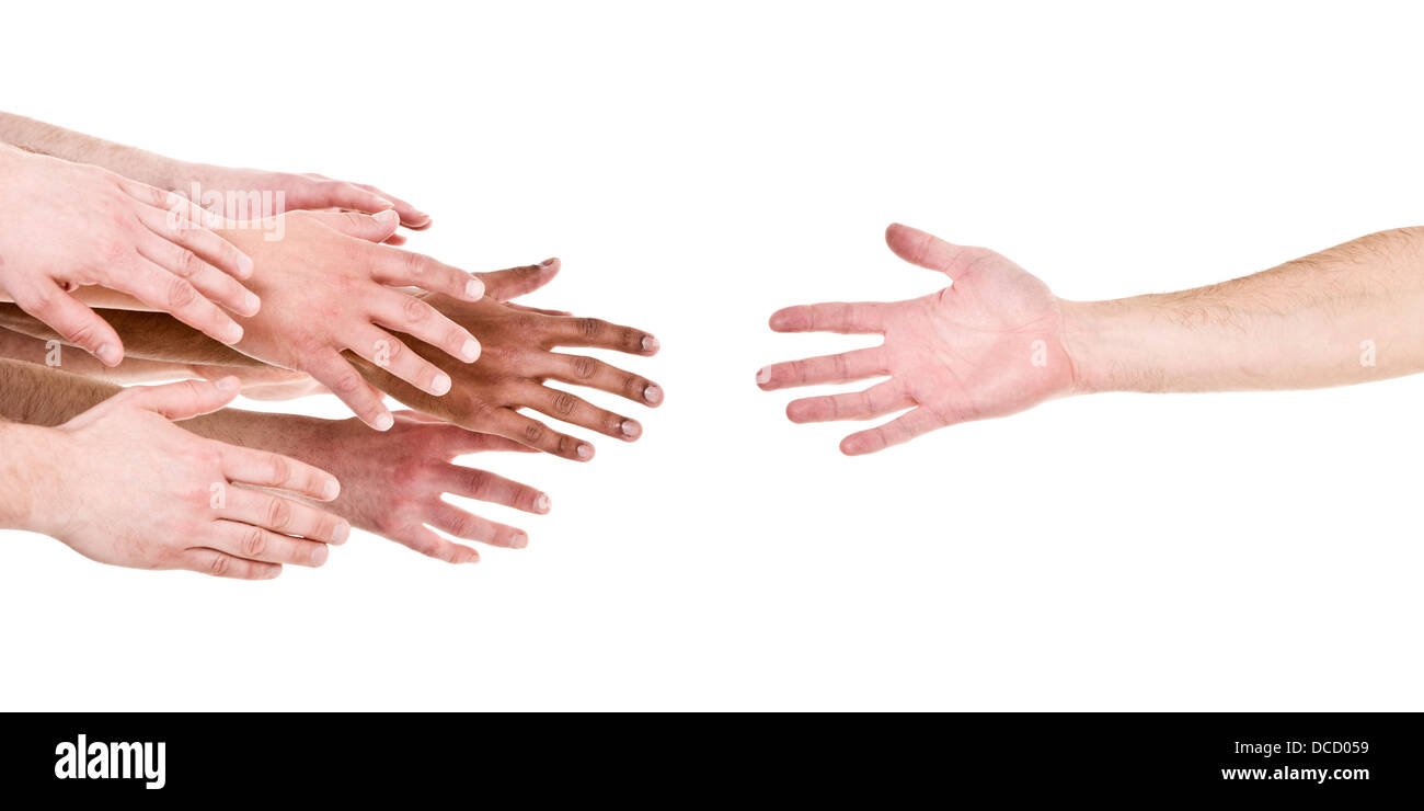 Hand reaching out for help Stock Photo - Alamy