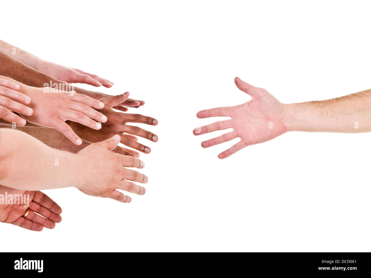 Hand reaching for help Stock Photo - Alamy