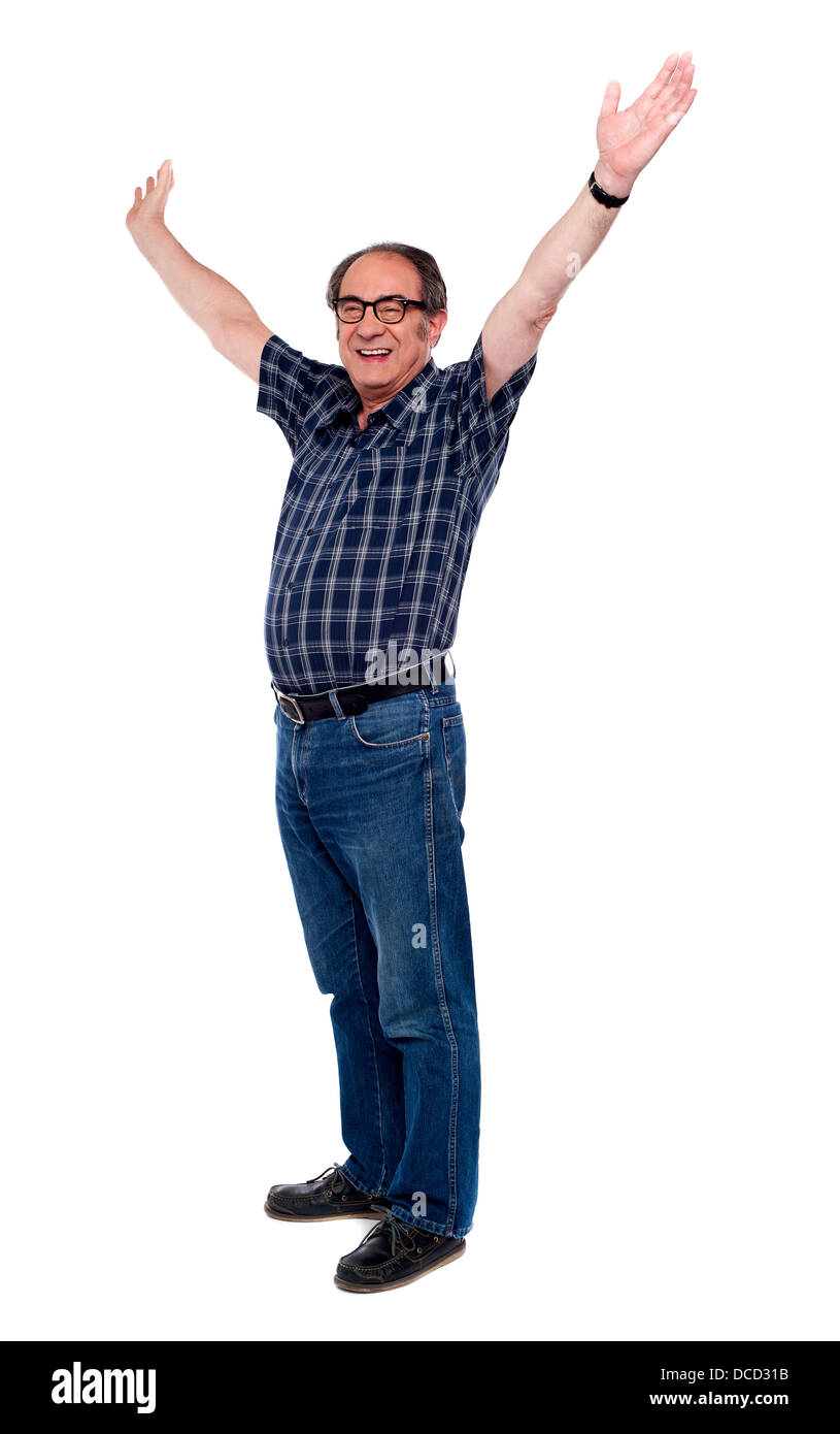 Posing with open arms Cut Out Stock Images & Pictures - Alamy