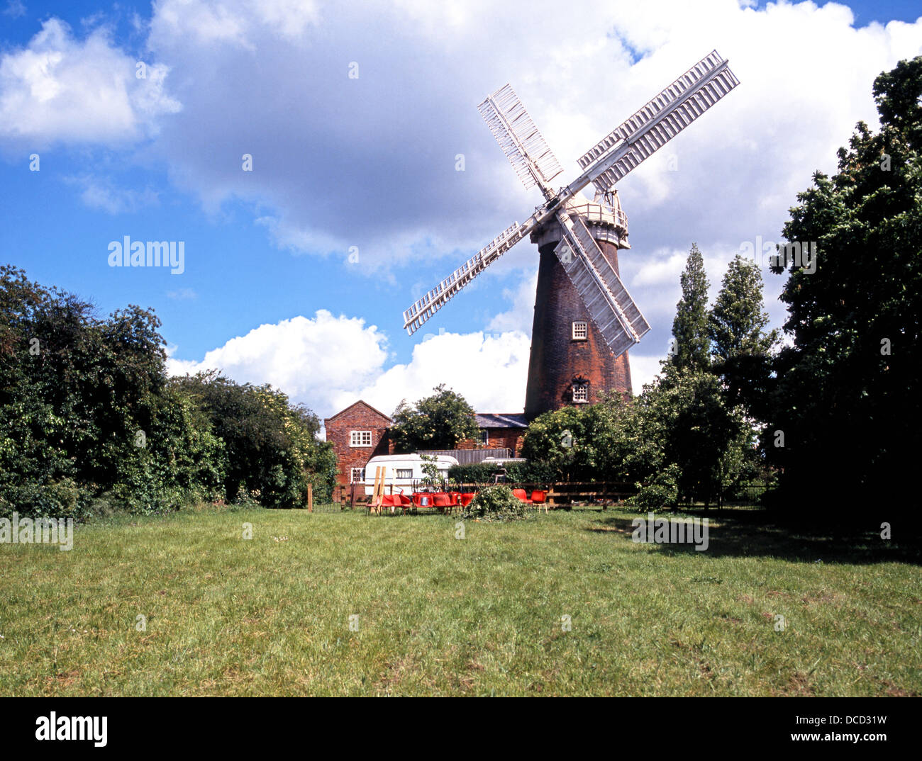Traditional brick windmill, Woodbridge, Suffolk, England, UK, Western ...
