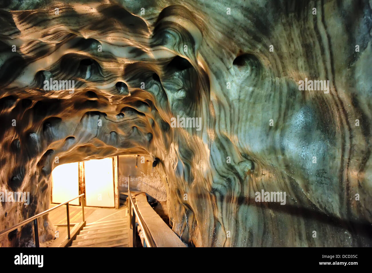 Inside of salt mine shoot on corridor Stock Photo - Alamy