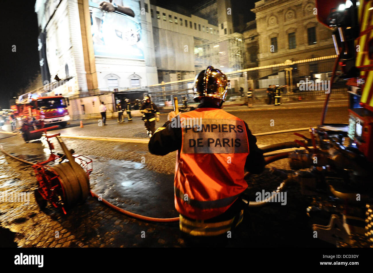 A fire broke out near the Louvre, the famous Paris museum which ...