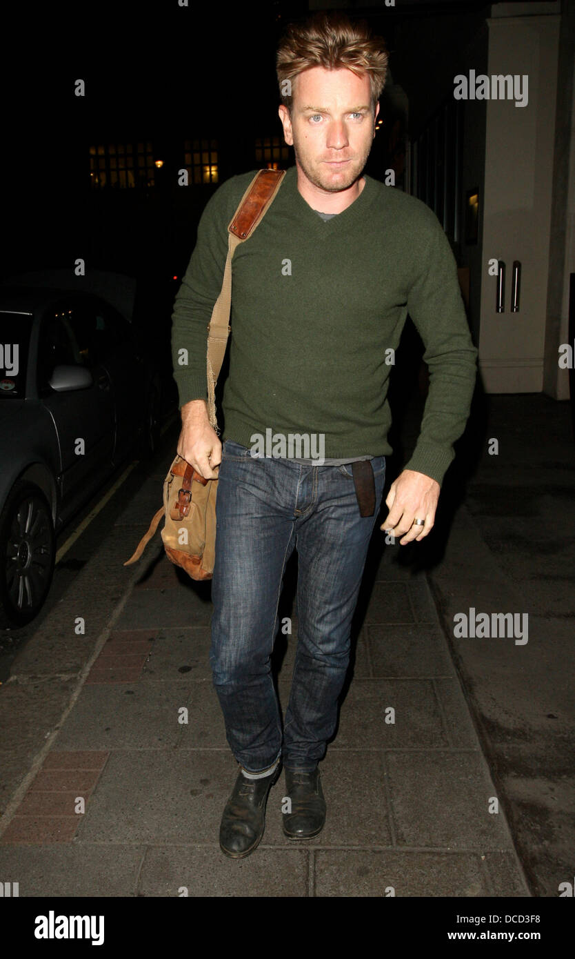 Ewan McGregor arriving at his hotel in London London, England - 03.10. ...