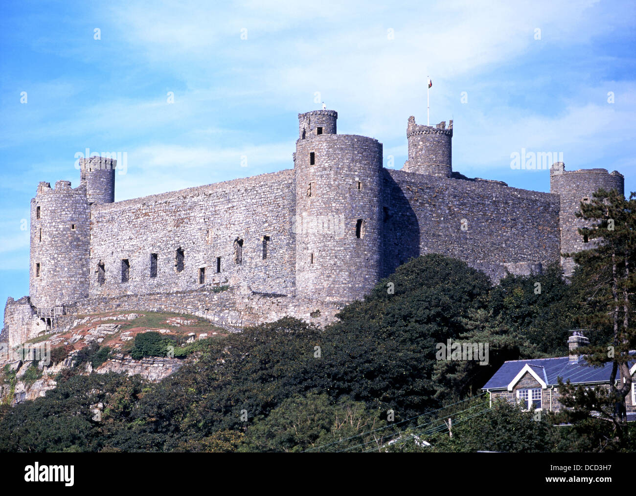 Harlech castle, a concentric castle built by King Edward the 1st ...