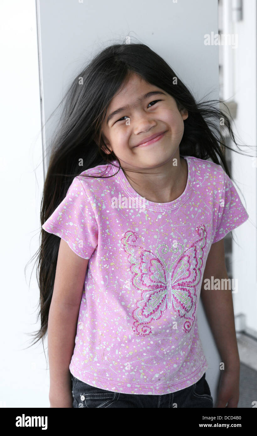 Happy six year old Stock Photo - Alamy