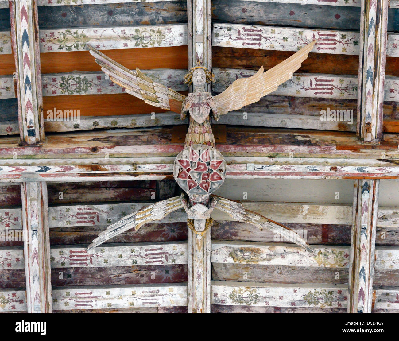 Wooden church roof angels hi-res stock photography and images - Alamy