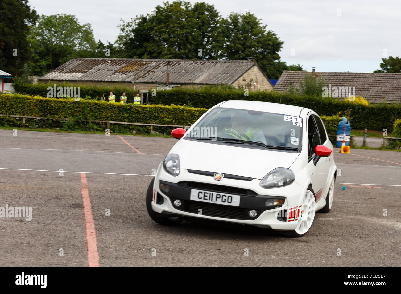 A car taking part in an AutoSolo at Castle Combe Circuit Stock Photo ...